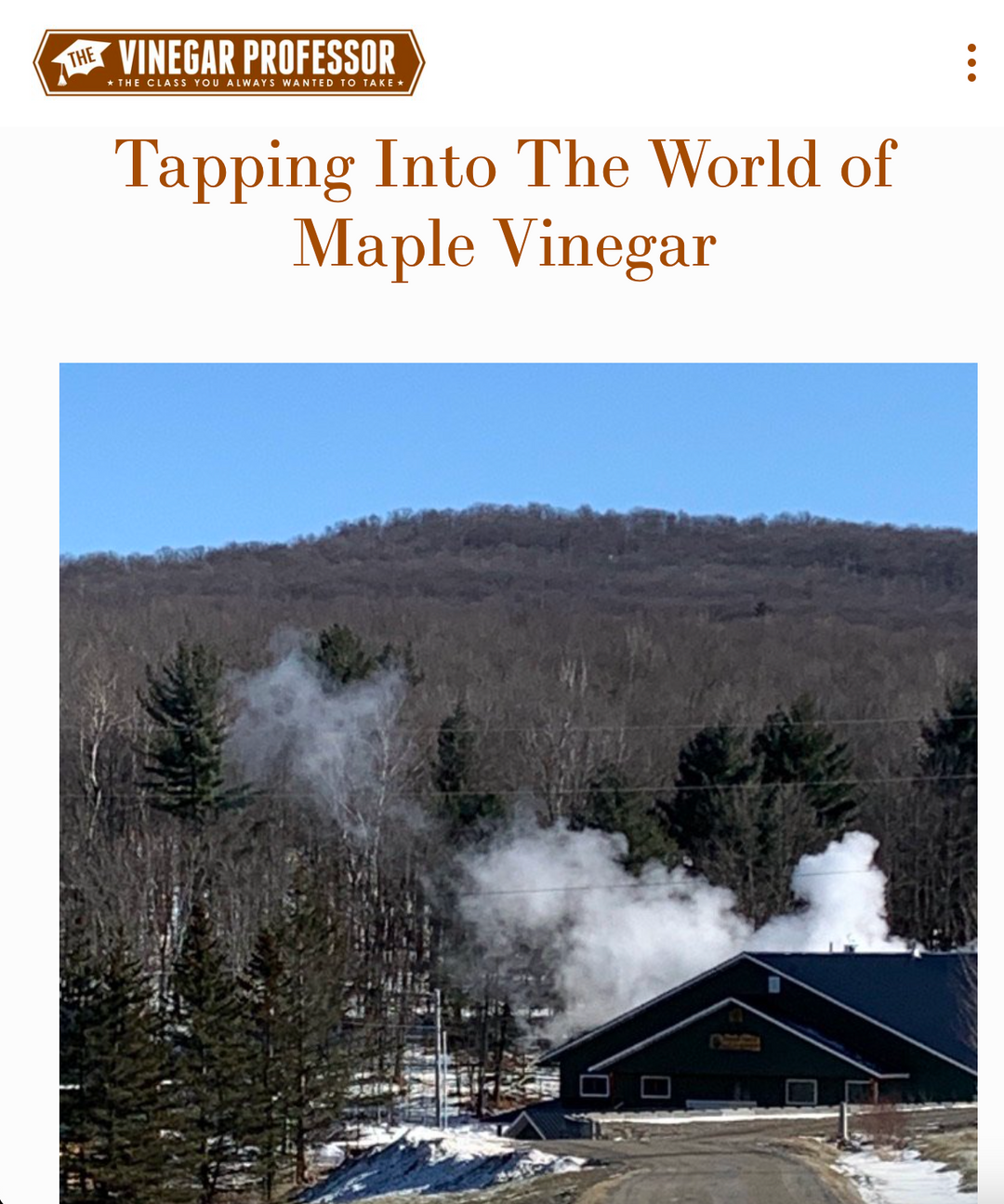 Article: The Vinegar Professor and the World of Maple Vinegar – Woodnose